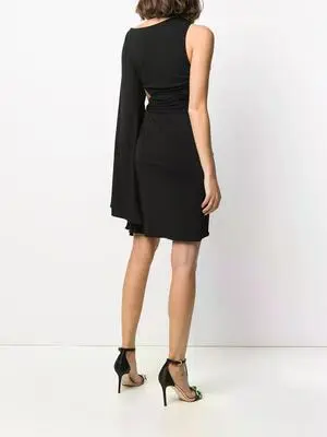 Emilio Pucci Embroidered Neck Asymmetric Short Dress