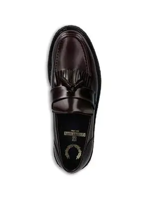 Fred Perry Burgundy Leather Tassel Loafers