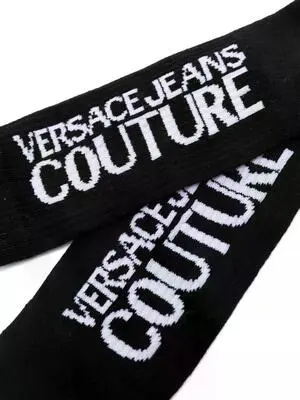 Versace Intarsia-knit Logo Crew Socks