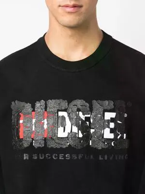 DIESEL® Logo-print Cotton Sweatshirt
