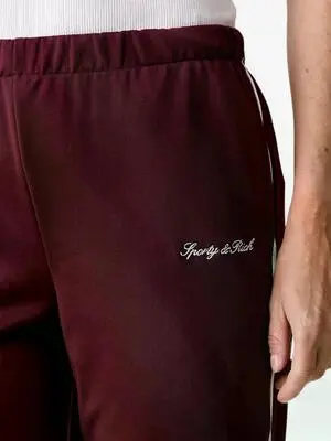 SPORTY & RICH Side Stripe Track Pants - Red