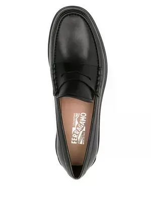 FERRAGAMO Leather Penny Loafers
