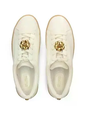 Michael Kors Flower-detail Leather Sneakers
