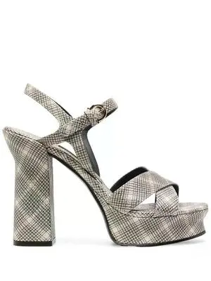 FERRAGAMO Sonya Checked 120mm Sandals