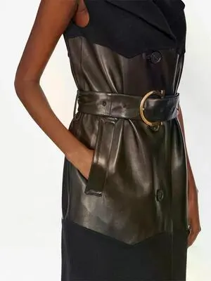 FERRAGAMO Panelled Belted Sleeveless Trench Coat