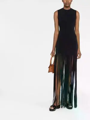 Emilio Pucci Fringed Maxi Dress - Black