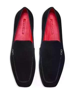 FERRAGAMO Horsebit-detail Velvet Loafers