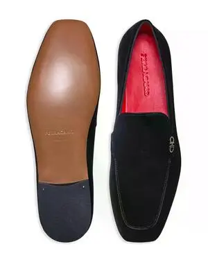 FERRAGAMO Horsebit-detail Velvet Loafers