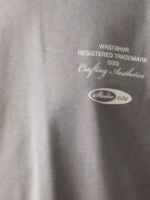 WRSTBHVR Logo-print Drop-shoulder T-shirt
