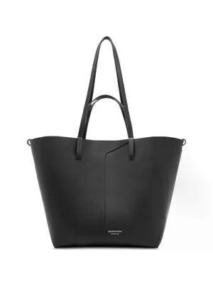 Emporio Armani 1981 Logo-print Pebbled-leather Tote Bag