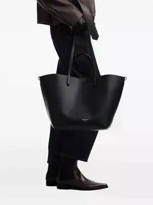 Emporio Armani 1981 Logo-print Pebbled-leather Tote Bag