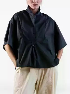 PSOPHIA Mandarin-collar Buttoned Shirt