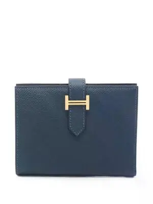 Hermès Bearn Compact Bi-fold Wallet - Blue