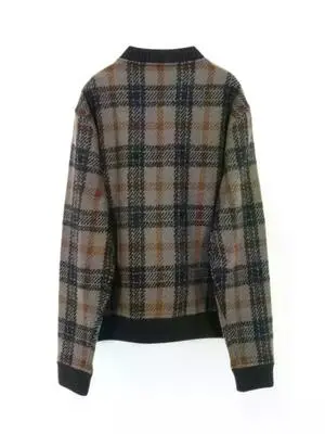 Hermès Check Pattern Quarter-zip Sweater