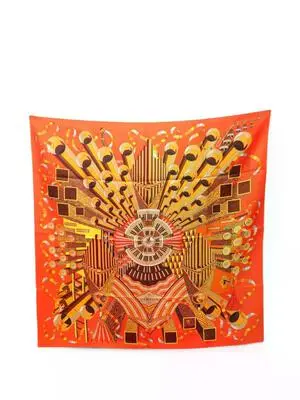 Hermès 2020s Point D' Orgue Scarf - Orange