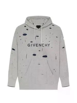 Givenchy Distressed Logo-print Hoodie
