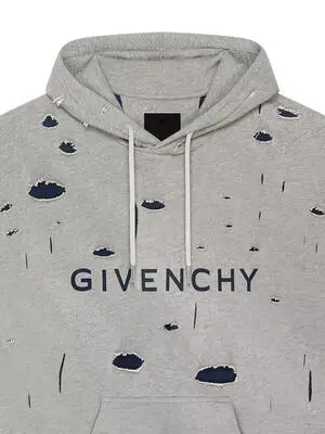 Givenchy Distressed Logo-print Hoodie