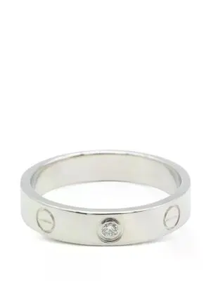 Cartier 2006 Mini Love Diamond Ring - Silver