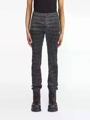 FERRAGAMO Metallic-finish Padded Trousers