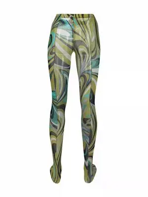 Emilio Pucci Semi-sheer Graphic-print Tights