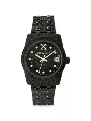 Off-White Discreet Pavé 32mm Watch - Black