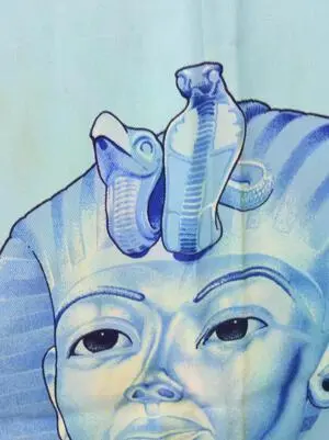 Hermès 2000s 90 Tutankhamun Printed Scarf - Blue