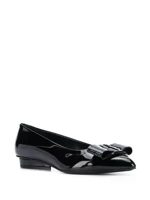 FERRAGAMO Viva Bow Embellished Ballerinas - Black