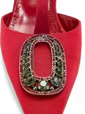 Manolo Blahnik Takal Crystal-embellished Slingback Pumps