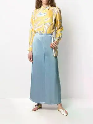 Emilio Pucci Panelled High-waisted Skirt - Blue