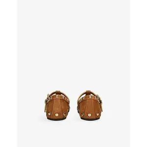 GANNI Mary Jenny Stud Suede Loafers
