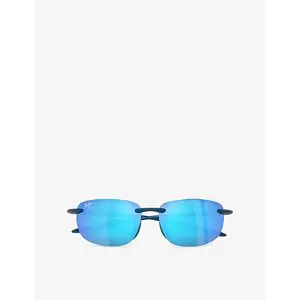 Maui Jim Hookipa Ultra Rectangle Nylon Sunglasses - Blue