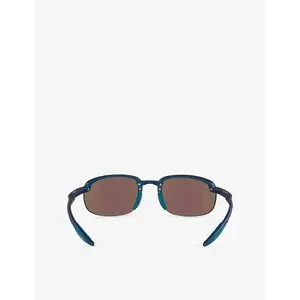 Maui Jim Hookipa Ultra Rectangle Nylon Sunglasses - Blue