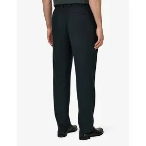 Boggi Milano Tapered-leg Belted Linen Trousers
