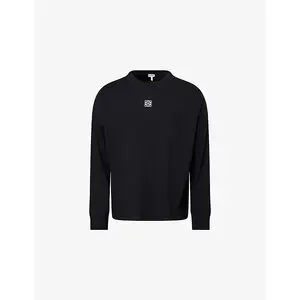 Loewe Anagram-embroidered Cotton T-shirt - Black