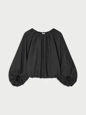 BY MALENE BIRGER Semara Organic Cotton Blouse - Black