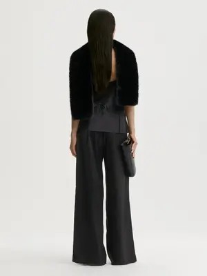 BY MALENE BIRGER Louis Wide-leg Trousers - Black