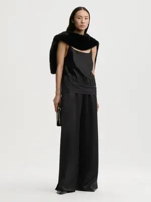 BY MALENE BIRGER Louis Wide-leg Trousers - Black