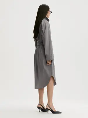 BY MALENE BIRGER Derris Organic Cotton Midi Dress With Belt
