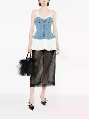 FETICO Zip-up Corset Top