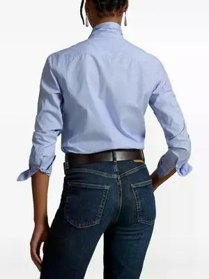 Polo Ralph Lauren Embroidered Logo Shirt With Tie Neck
