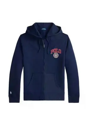 Polo Ralph Lauren Logo-embroidered Zip-up Hoodie - Blue