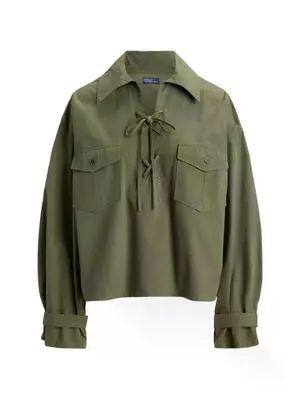 Polo Ralph Lauren Lace-up Cotton Blouse