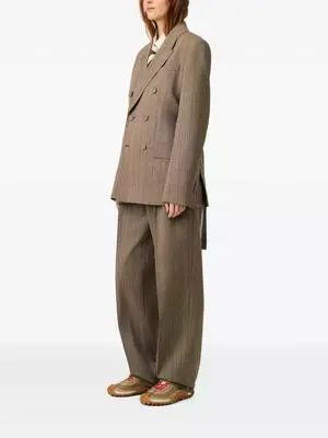 AMI Paris Double Breasted Striped Wool Blazer