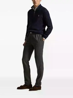 Polo Ralph Lauren Cable Knit Quarter-zip Sweater - Blue
