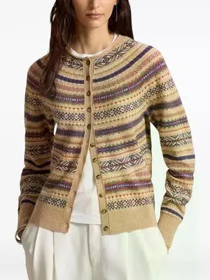 Polo Ralph Lauren Fair Isle-inspired Wool-blend Cardigan
