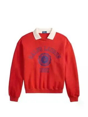 Polo Ralph Lauren Crest-print Layered-collar Sweater - Red