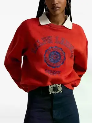 Polo Ralph Lauren Crest-print Layered-collar Sweater