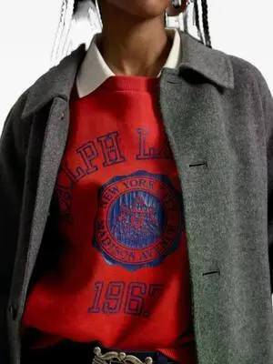 Polo Ralph Lauren Crest-print Layered-collar Sweater