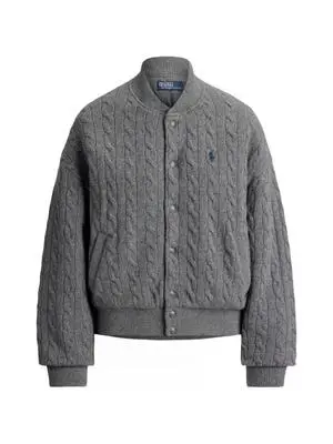 Polo Ralph Lauren Cable-knit Bomber Jacket - Grey