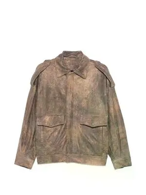 GIORGIO BRATO Distressed-effect Epaulette Jacket